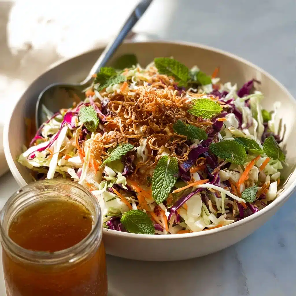 Easy Crunchy Asian Cabbage Slaw with Addictive Sesame Dressing